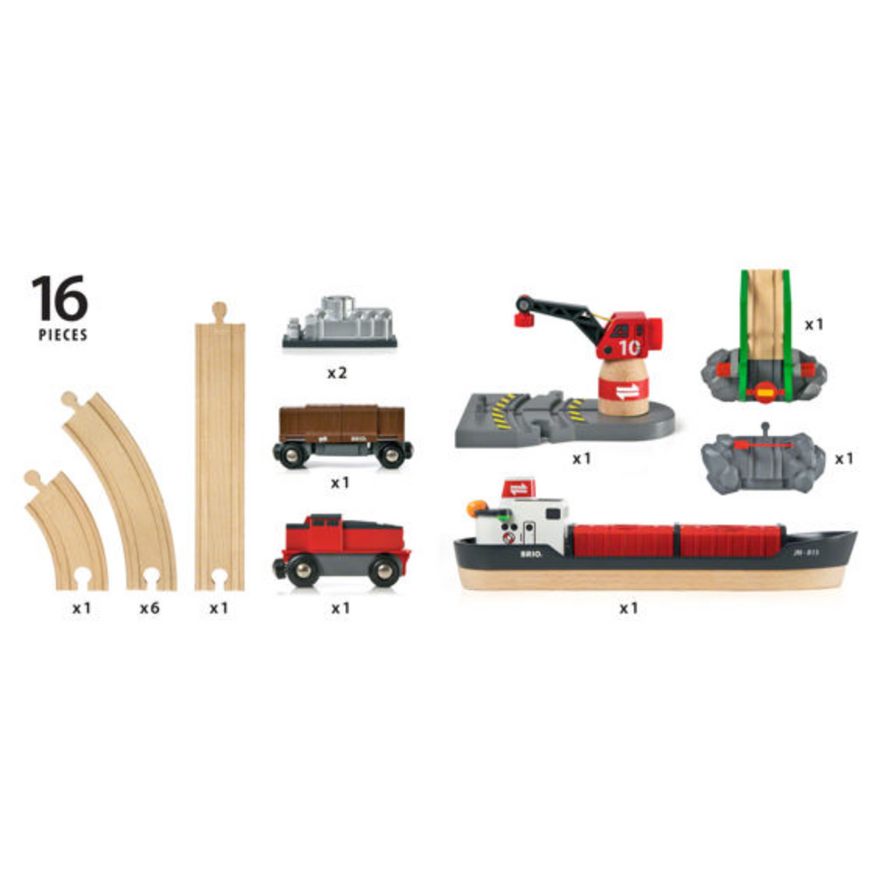 BRIO Set - Cargo Harbour Set, 16 pieces – High Street Hero