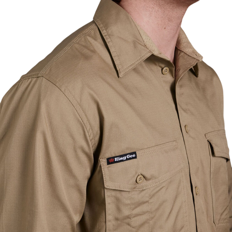 KingGee Men's Workcool 2 Lightweight Ripstop Long Sleeve Work Shirt