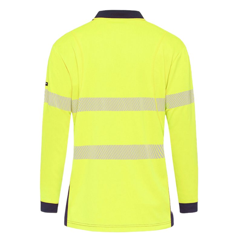 KingGee Men's Workcool Hyperfreeze Hi-Vis Reflective Long Sleeve Polo