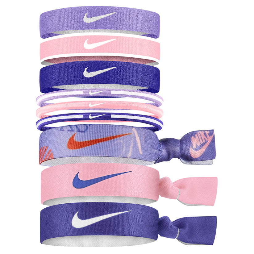 Nike Youth Mixed Ponytail Holder 9Pk - Purple Pulse/Arctic Punch/Lapis ...